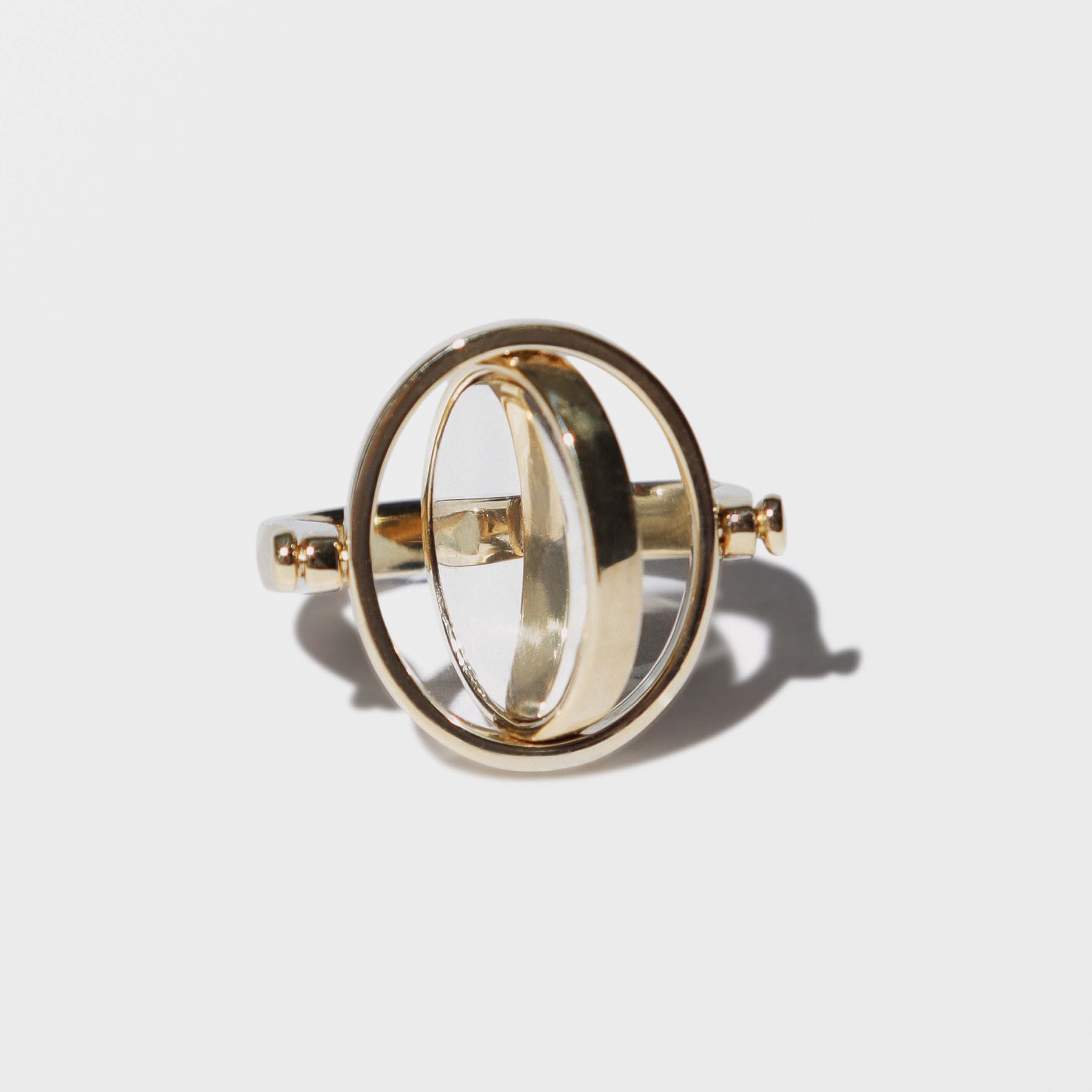 DOUBLE AXIS GOLD AND SILVER RING – Ferian