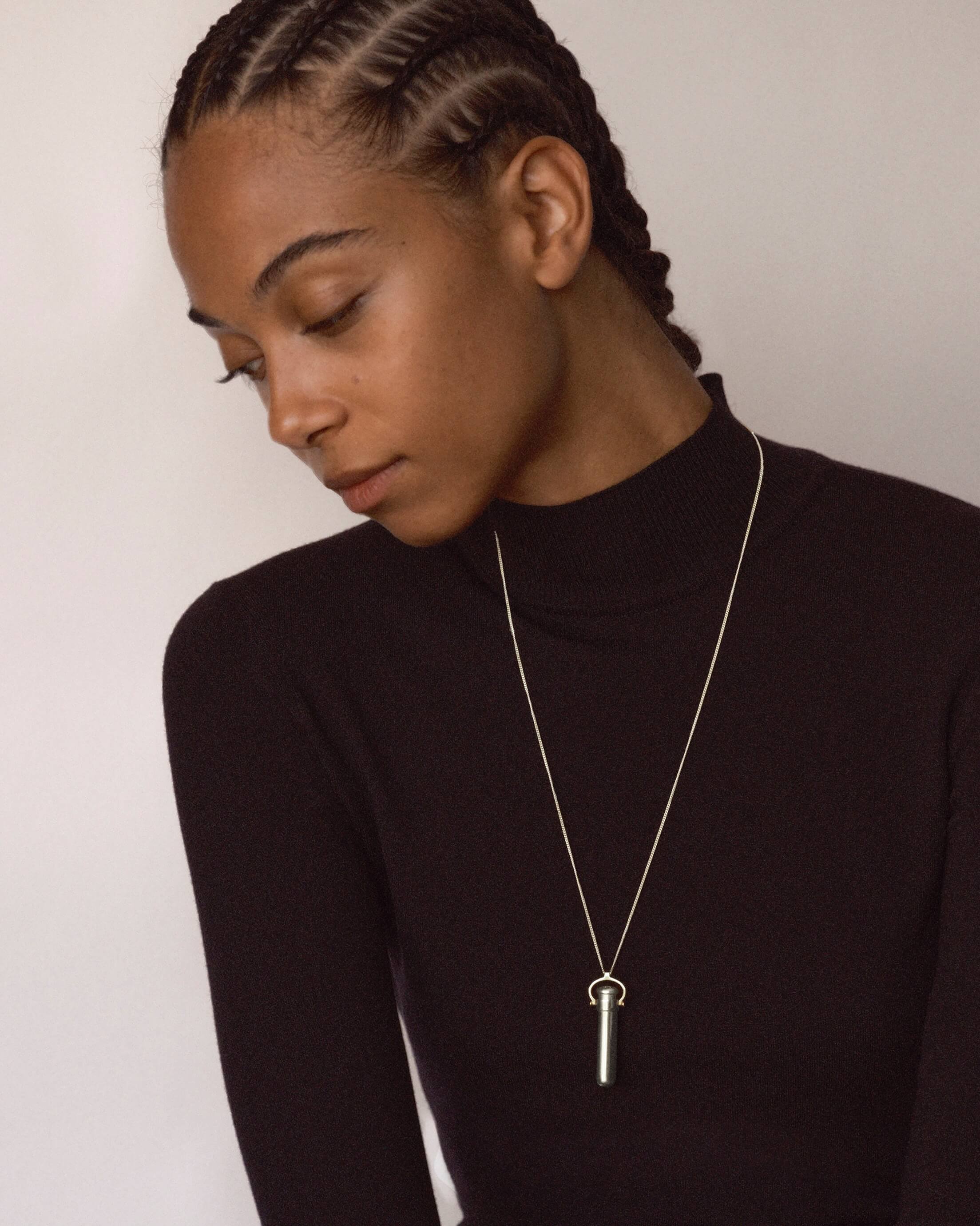 SILVER AND GOLD PERFUME VIAL – Ferian