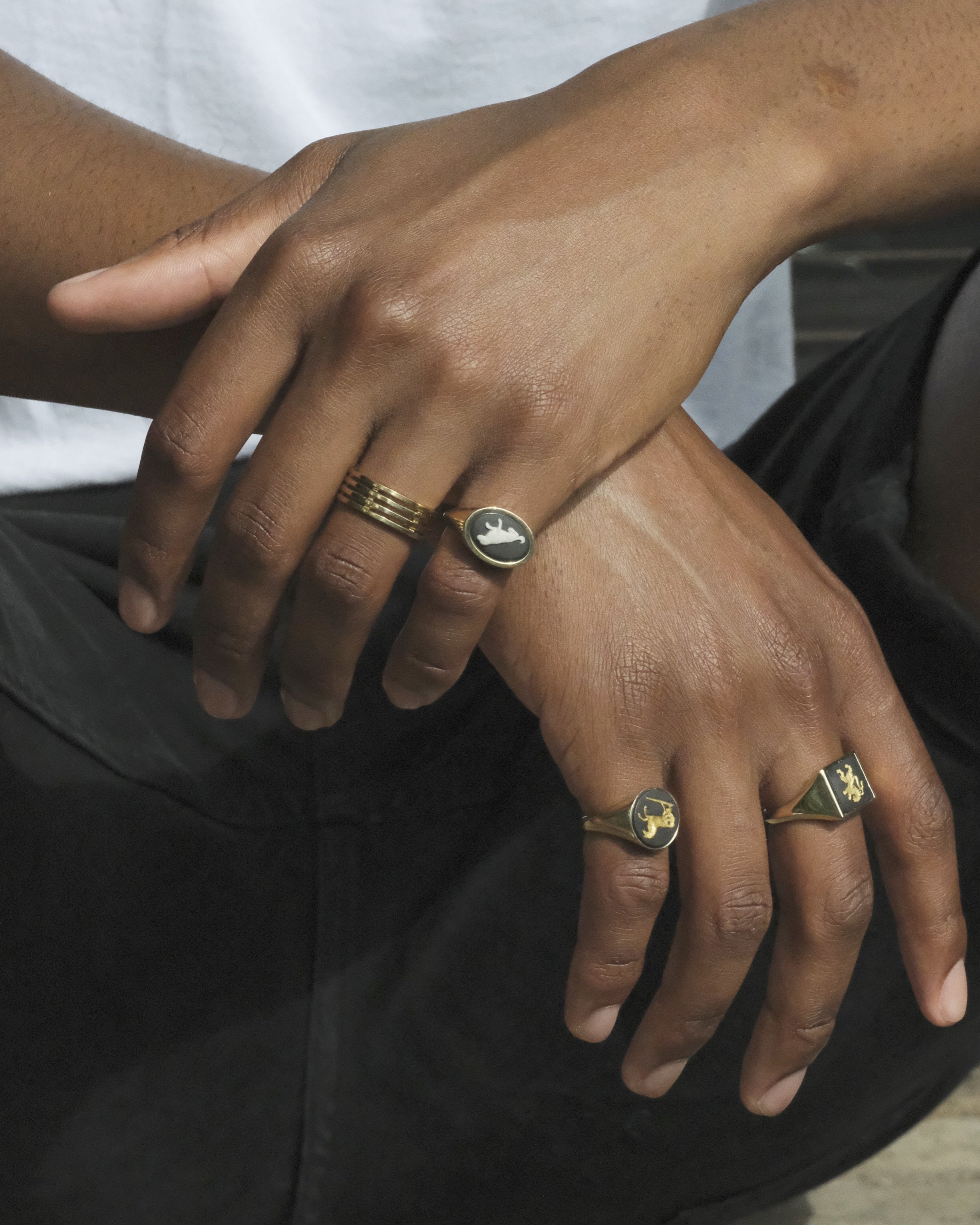 PARALLEL LINES GOLD RING – Ferian