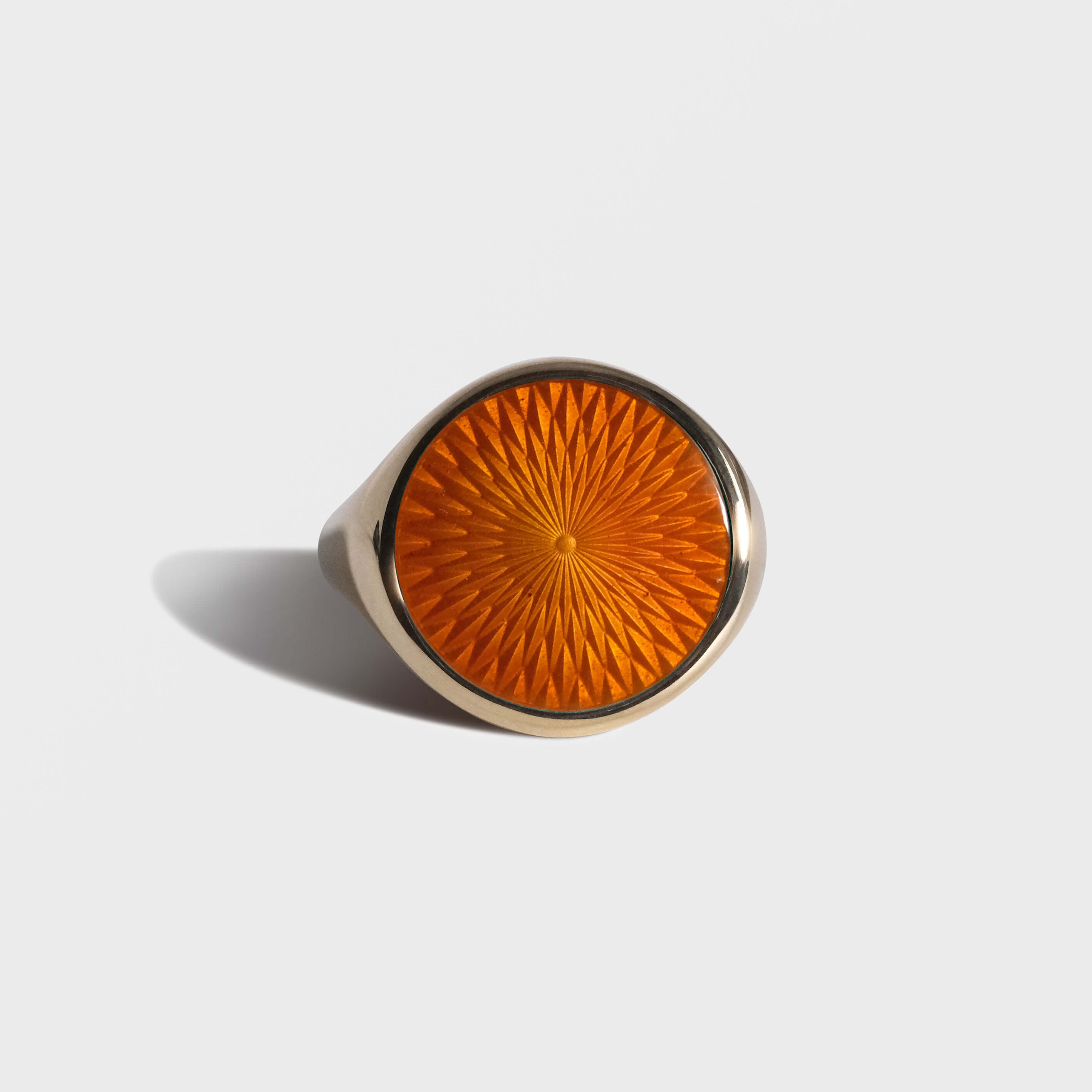 EMBER GLASS ENAMEL GOLD SIGNET RING – Ferian