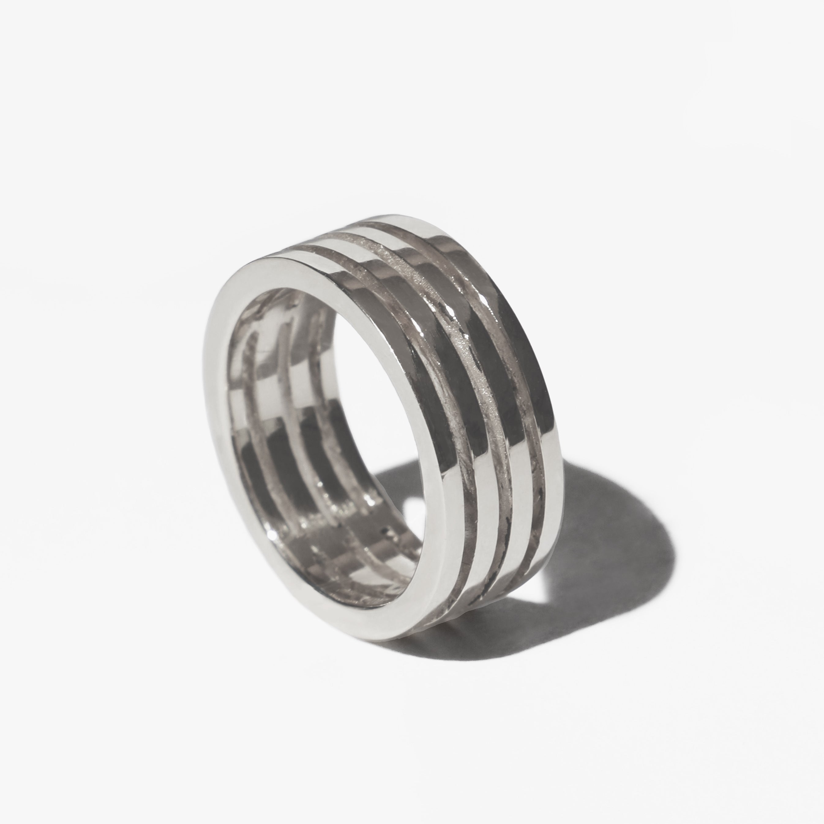 PARALLEL LINES SILVER RING – Ferian